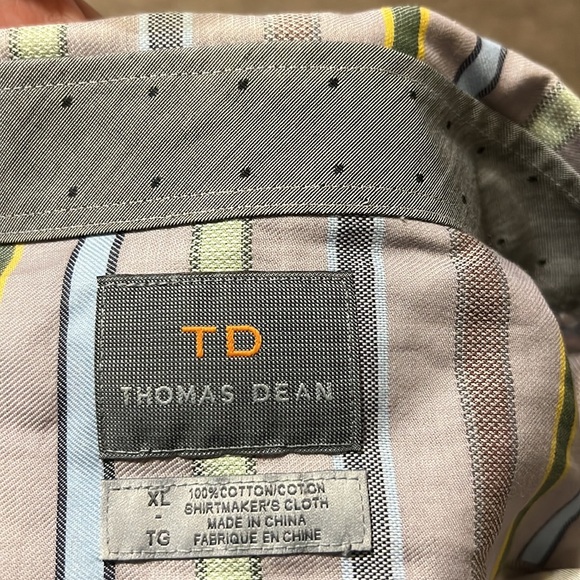 Thomas Dean | Shirts | Thomas Dean Mens 0 Cotton Shirt | Poshmark